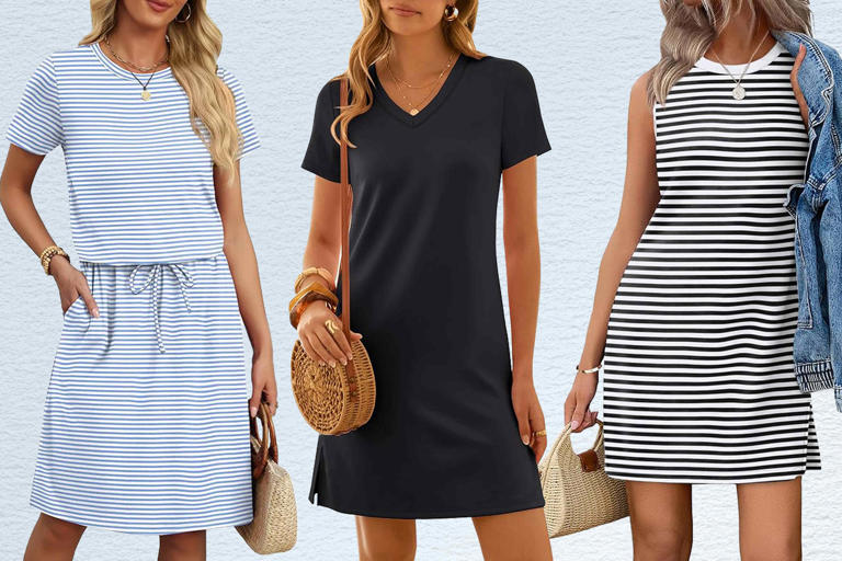 These 11 easy T-shirt dresses were made for travel, errands, and ...