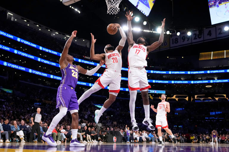 Rockets beat Lakers 99-93 in Game 5, avoiding playoff elimination for ...