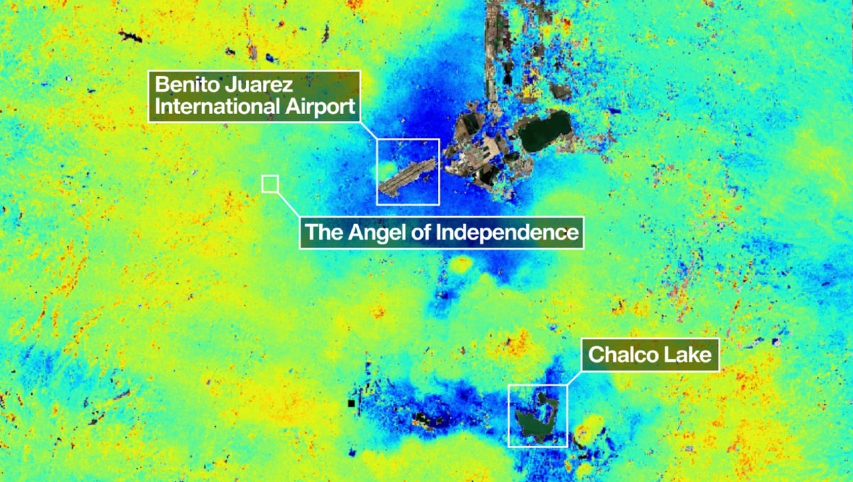 NASA revela hundimiento de CDMX visto desde el espacio con nuevo satélite