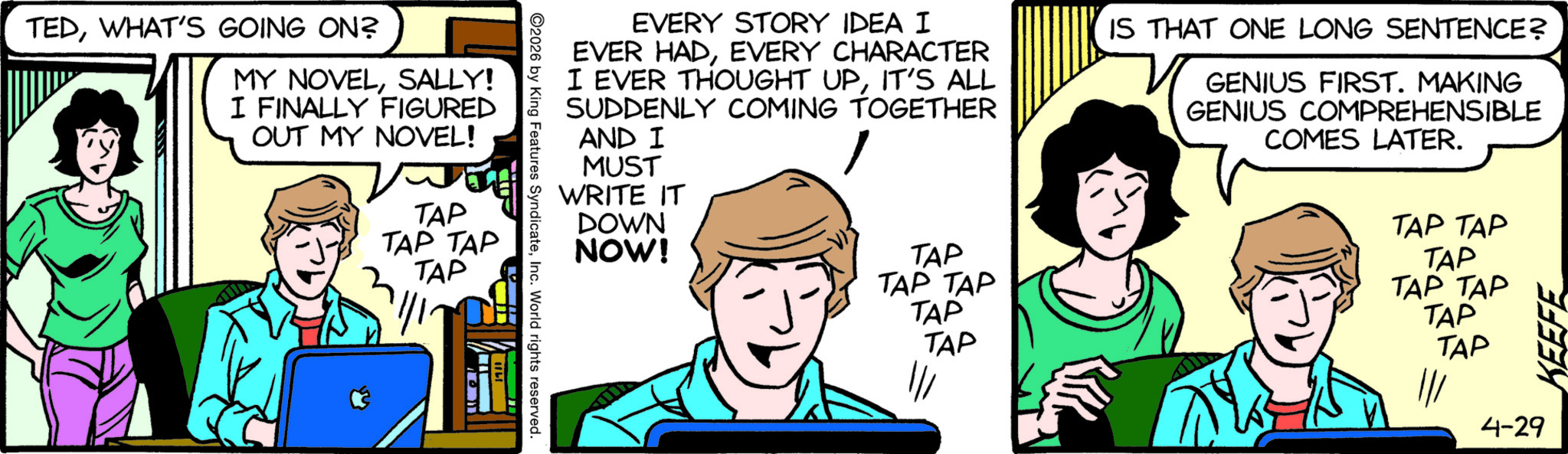 Sally Forth by Francesco Marciuliano; drawn by Jim Keefe