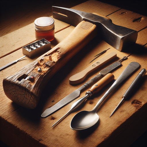 DIY spoon hack for axe handle repair