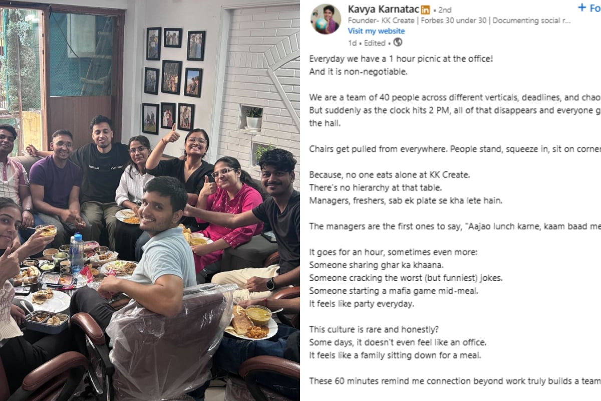 'No one eats alone': Founder shuts down entire office for 1 hour daily ...