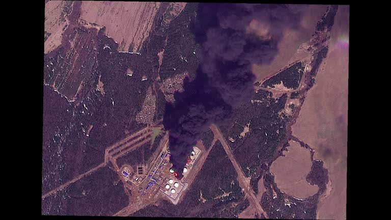 Satellite shows smoke rising from oil facility in Russia's Perm region ...