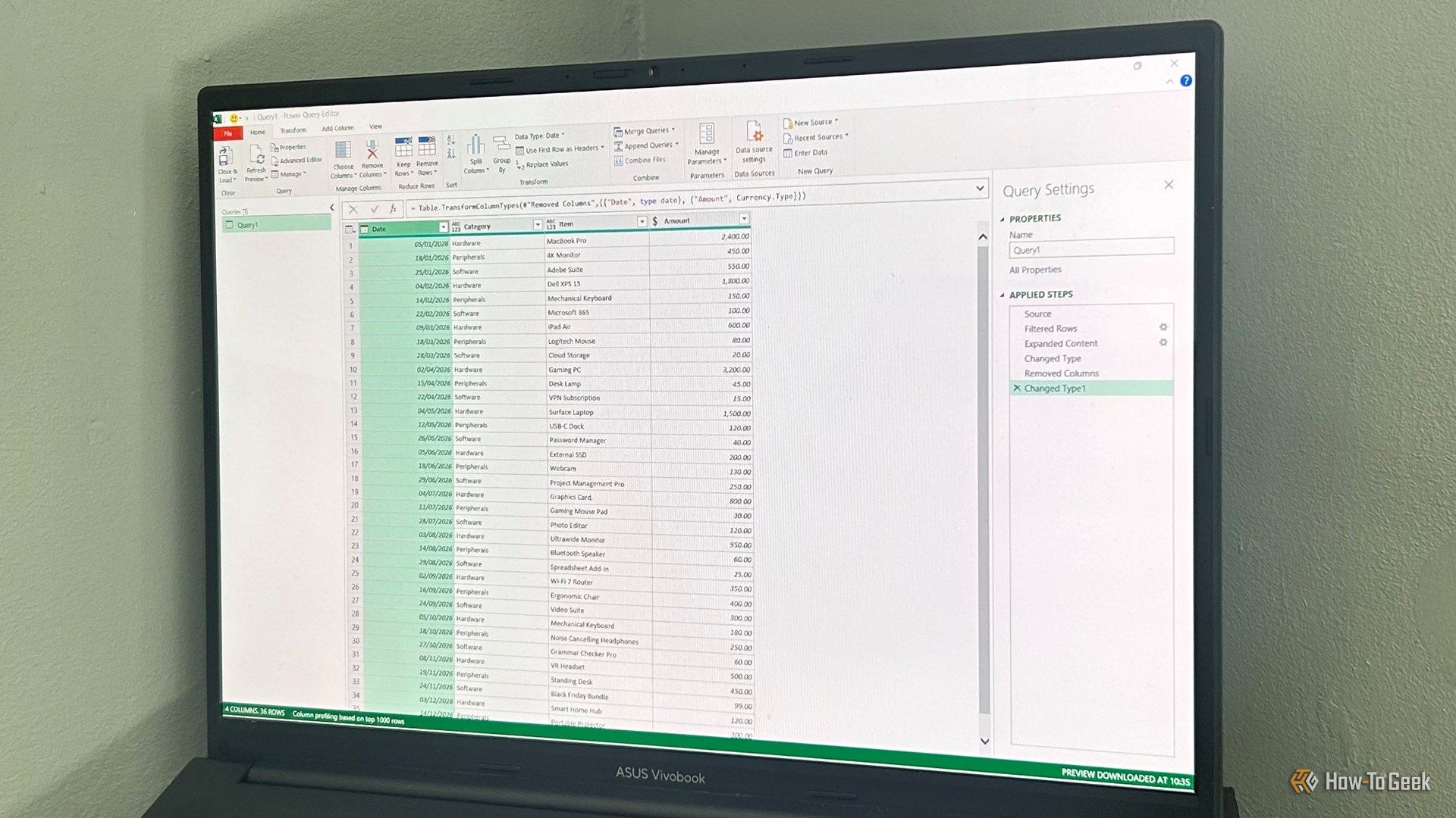 How to merge files and tables in Excel using Power Query