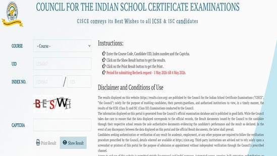 ICSE Result 2026 LIVE: CISCE 10th, 12th results releasing out at cisce ...