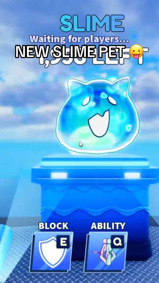 Unlocking the new slime pet in Roblox Blade Ball