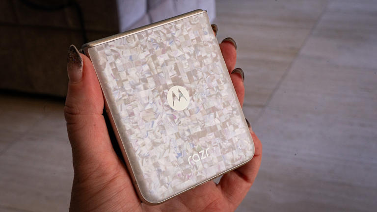 I checked out the Motorola Razr Fold and its hinge feels a little creaky