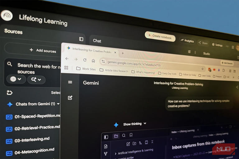 NotebookLM is most powerful when you pair it with Obsidian and Gemini