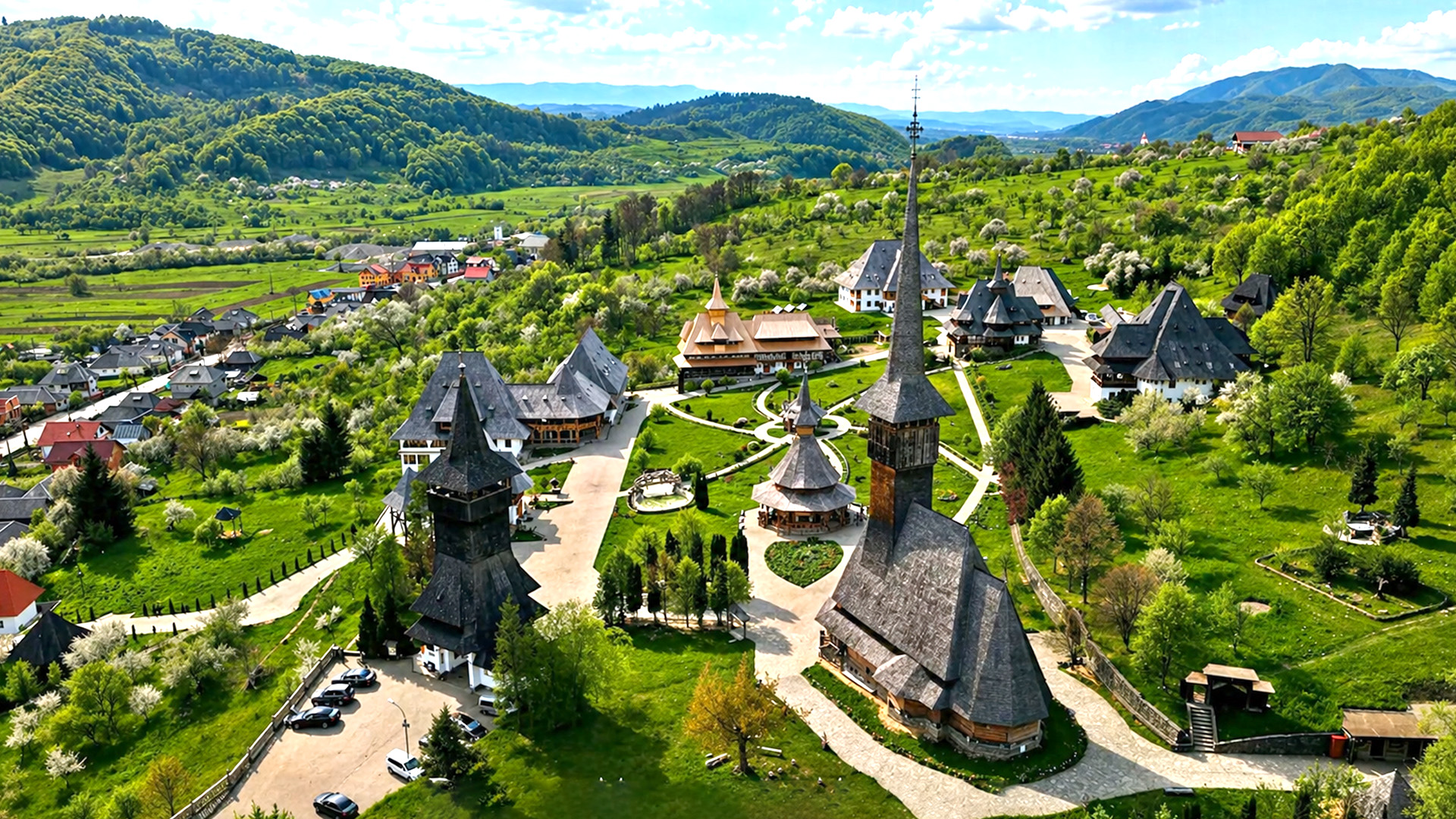 A traditional wooden monastery hidden in Romania’s hills