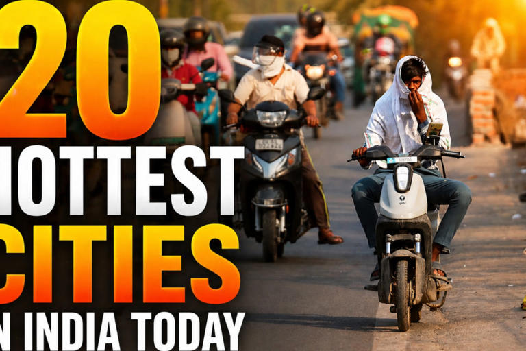 44°C heatwave alert: 8 states in top 20 hottest Indian cities today. Is ...