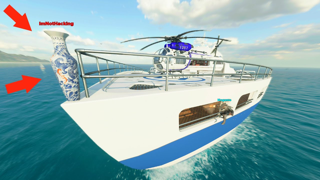 He was on the front of the yacht this whole time?
