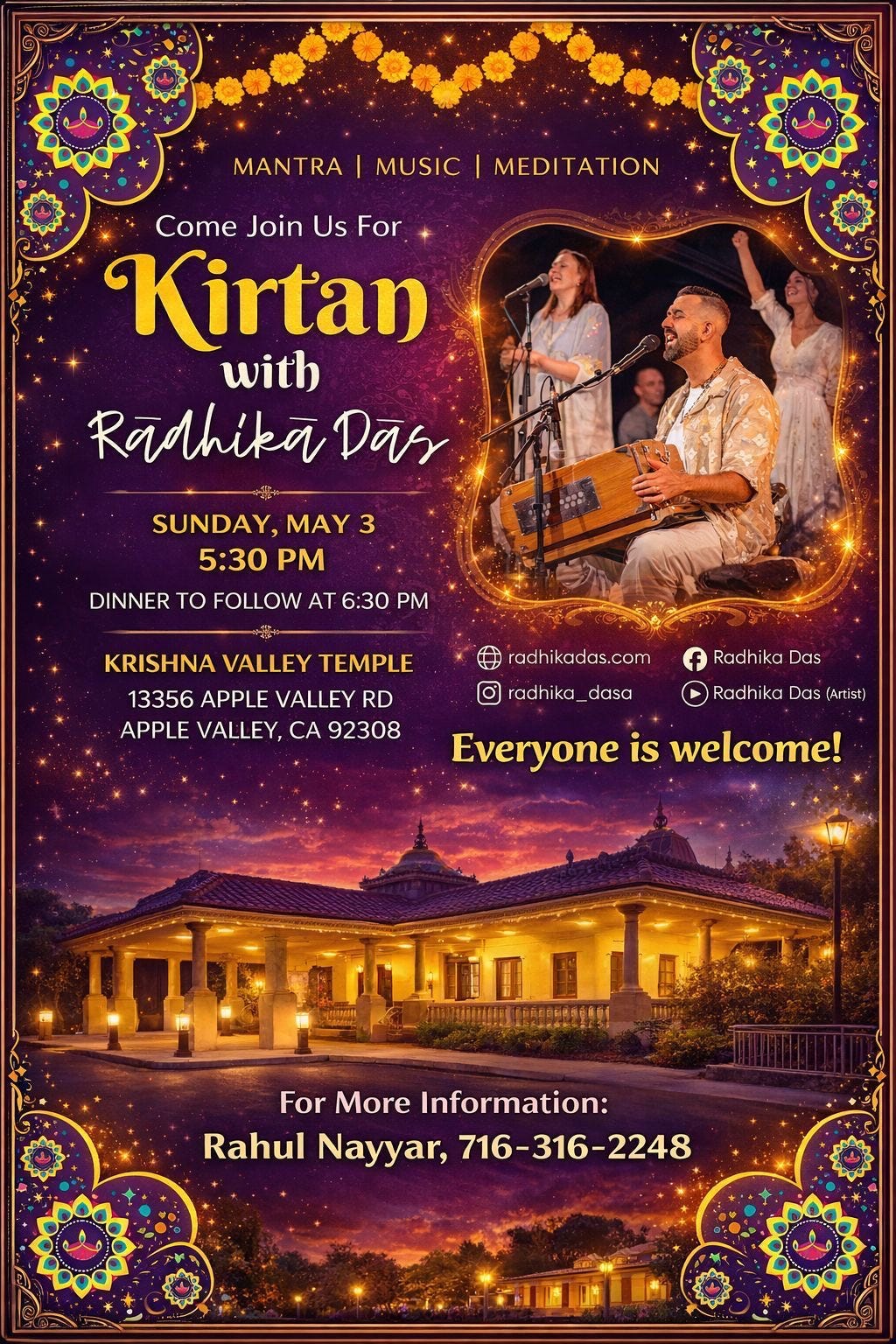 Radhika Das brings ancient mantras, meditation to Krishna Valley Temple