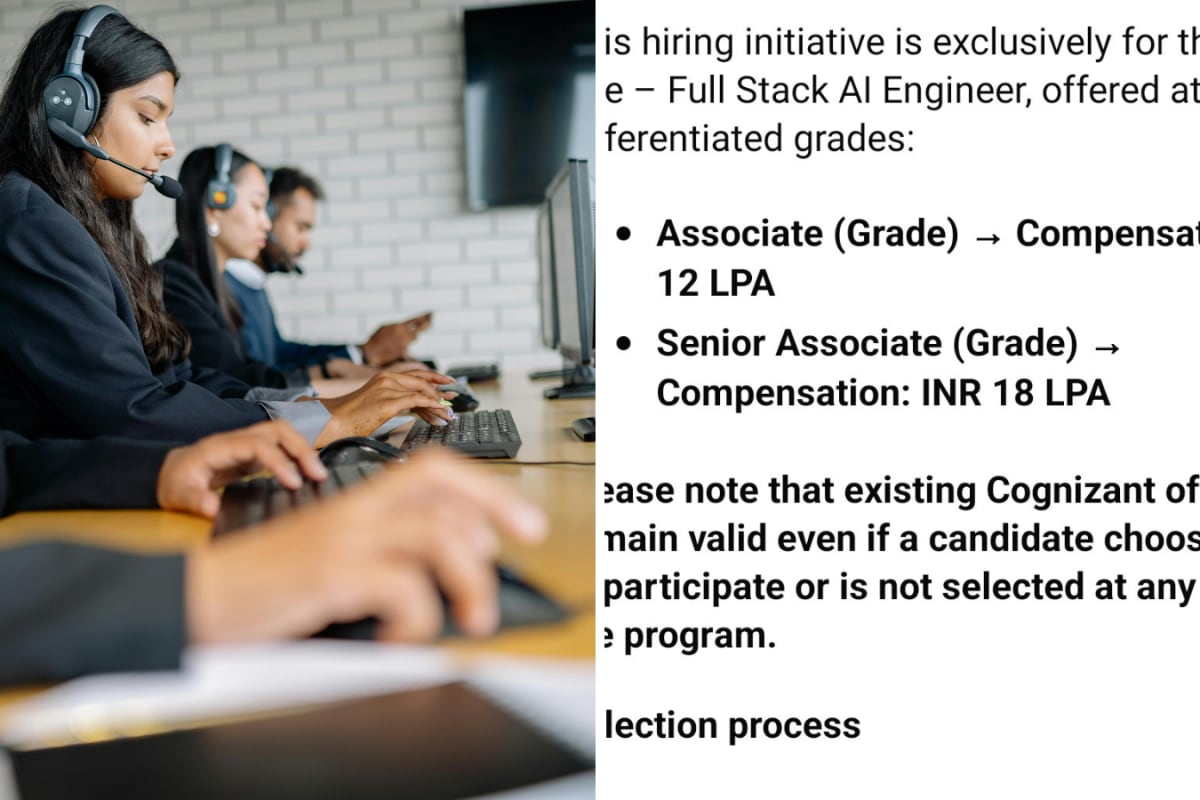 After Rs 2.5 LPA call in 2024, Cognizant’s alleged Rs 18 LPA fresher ...