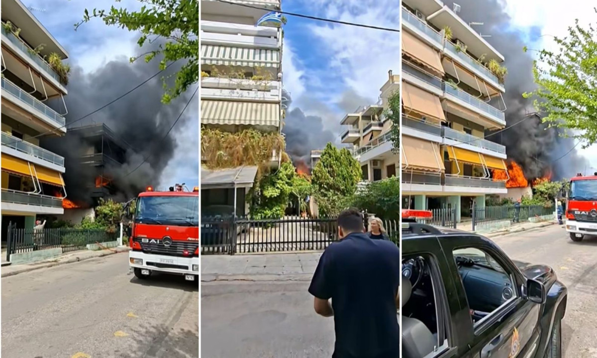 Βίντεο από τη φωτιά στο Ίλιον: Οι μανιασμένες φλόγες καταπίνουν το ...