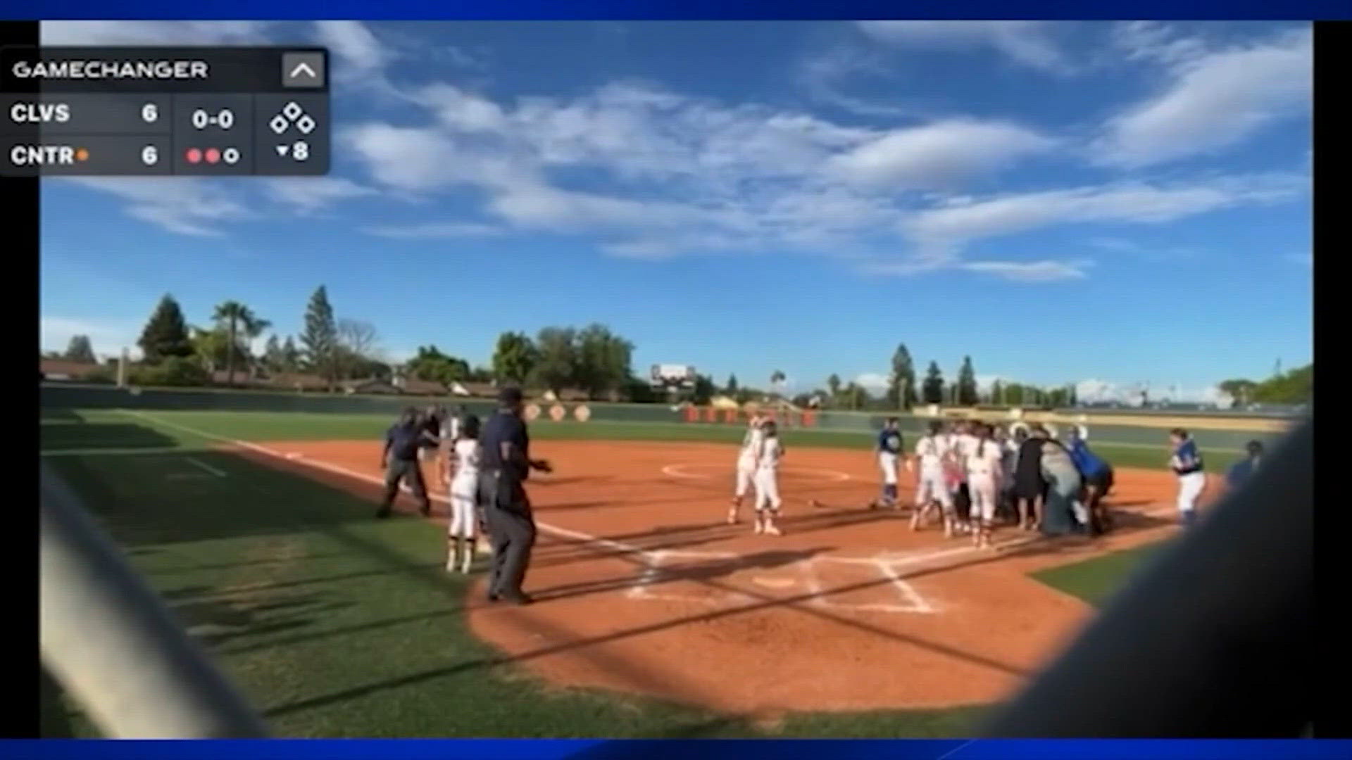 High school baseball game ends in a brawl in Fresno, California
