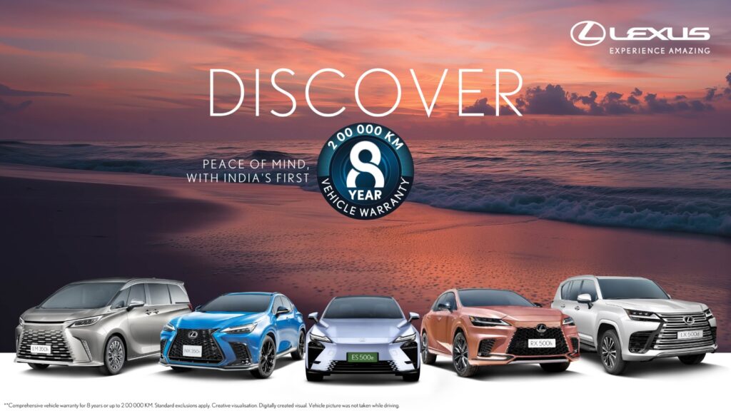 Lexus India vehicle warranty now industry-best 8-year 2-lakh kms!