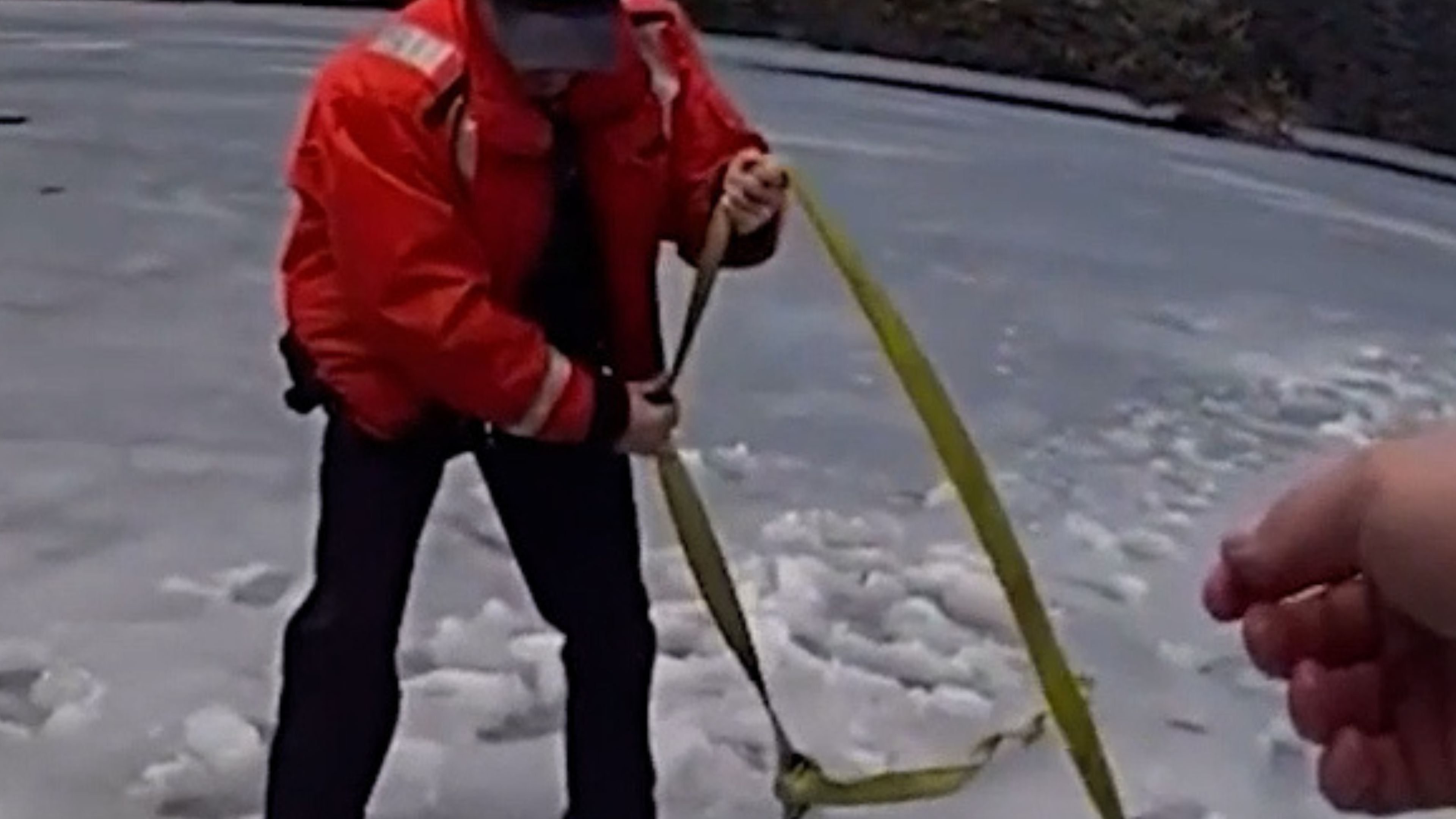 Trooper uses surfboard to rescue teen after he fell through ice on ...