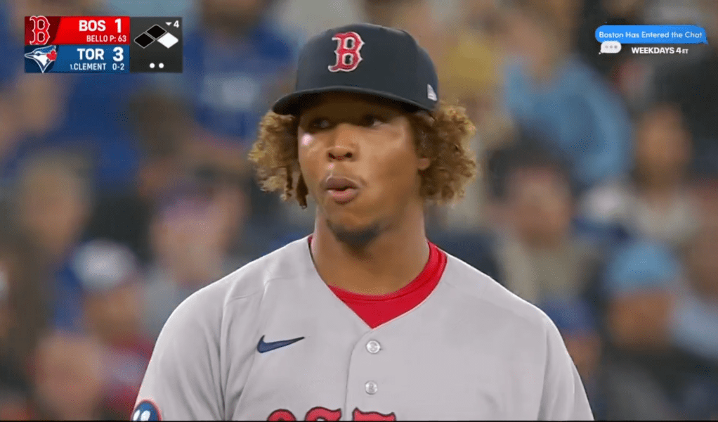 Red Sox pitcher Brayan Bello doesn’t hide his anger as interim manager ...