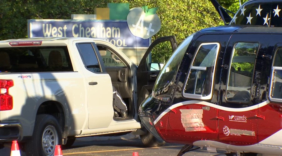 Helicopter left in Cheatham County elementary school parking lot