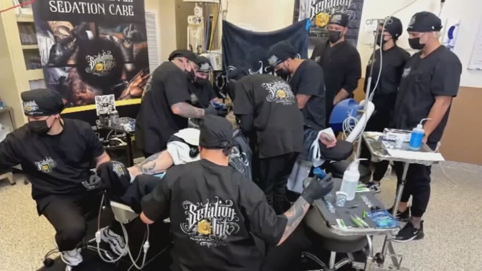 Florida tattoo shop offers medical team for anesthesia tattoos