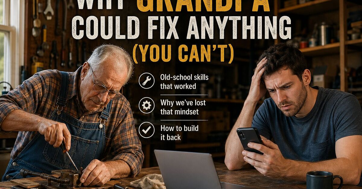 Why grandpa could fix anything (you can't)
