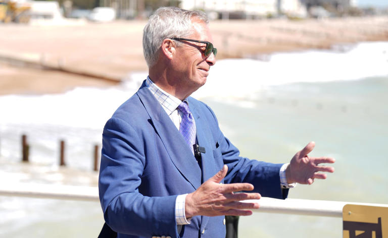 Nigel Farage visits Worthing on campaign visit - in pictures