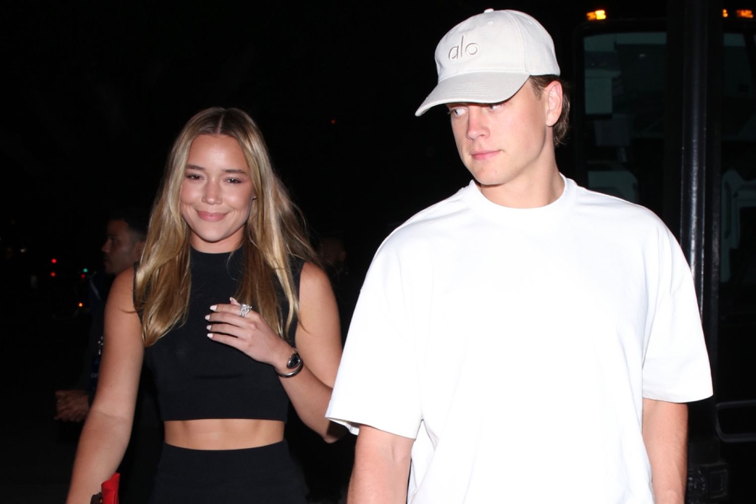 Joe Burrow and Olivia Ponton walk side-by-side after date night in Los ...