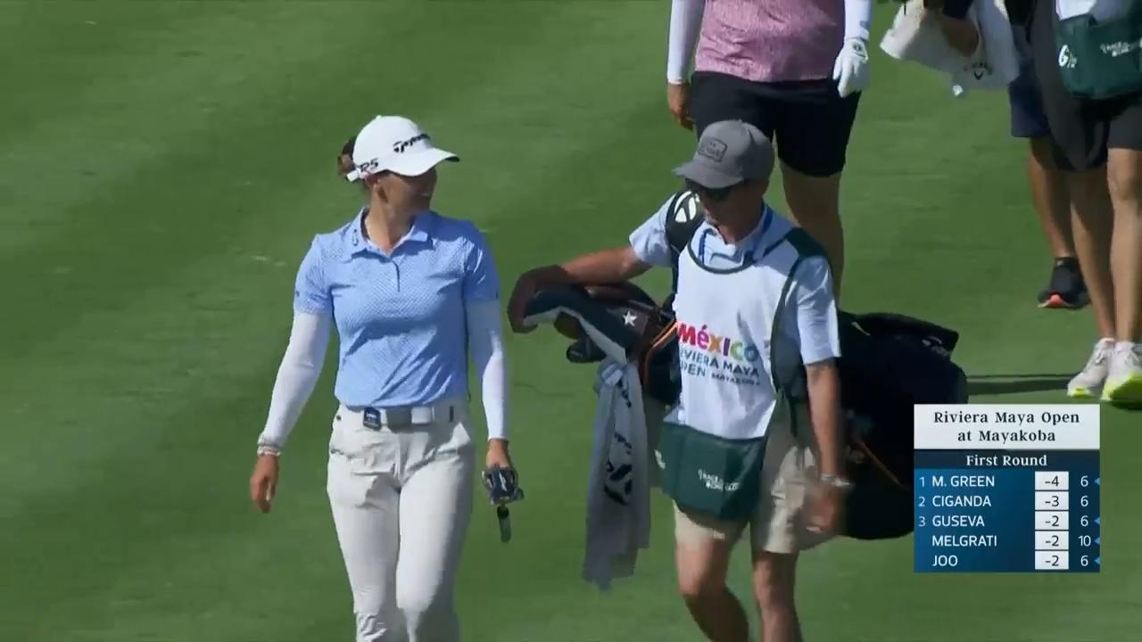 Moment: LPGA's Green unknowingly sinks a hole-in-one