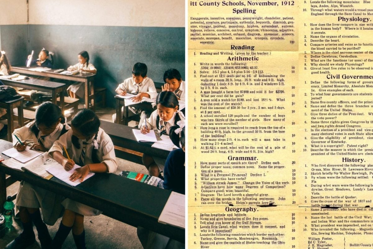 ‘I’m still on question 1’: This 8th grade exam from 1912 became ...