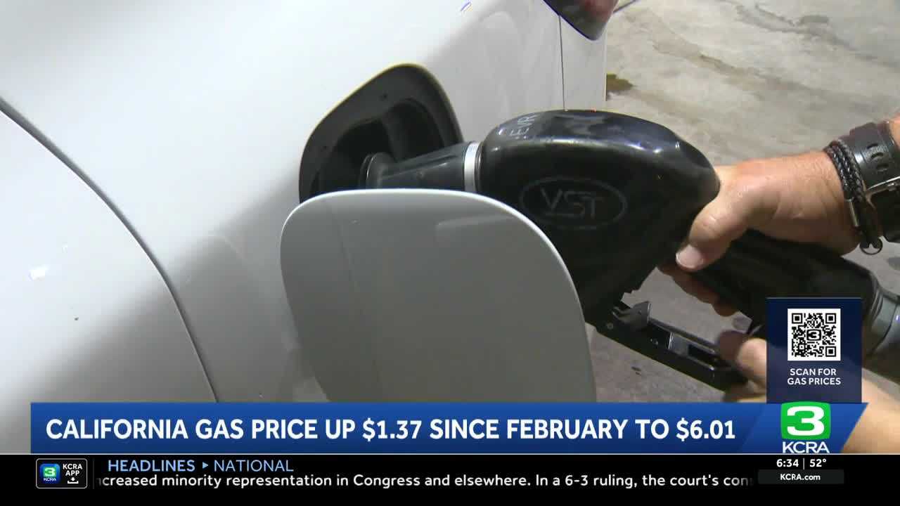 California gas prices surge above $6 in spike since Iran bombing, some ...
