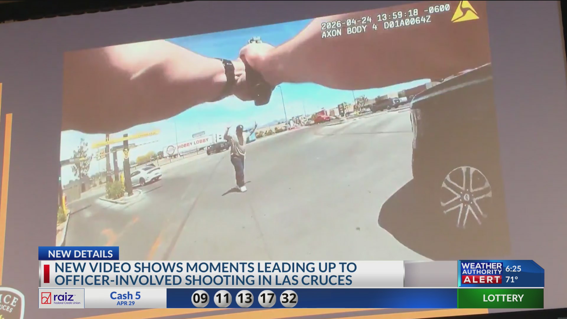 Footage of officer-involved shooting from LCPD