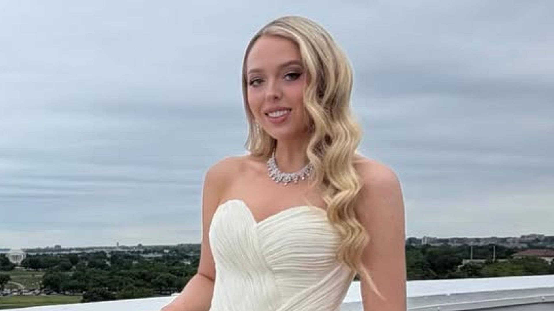 Tiffany Trump stuns in romantic bridal-white gown for state dinner