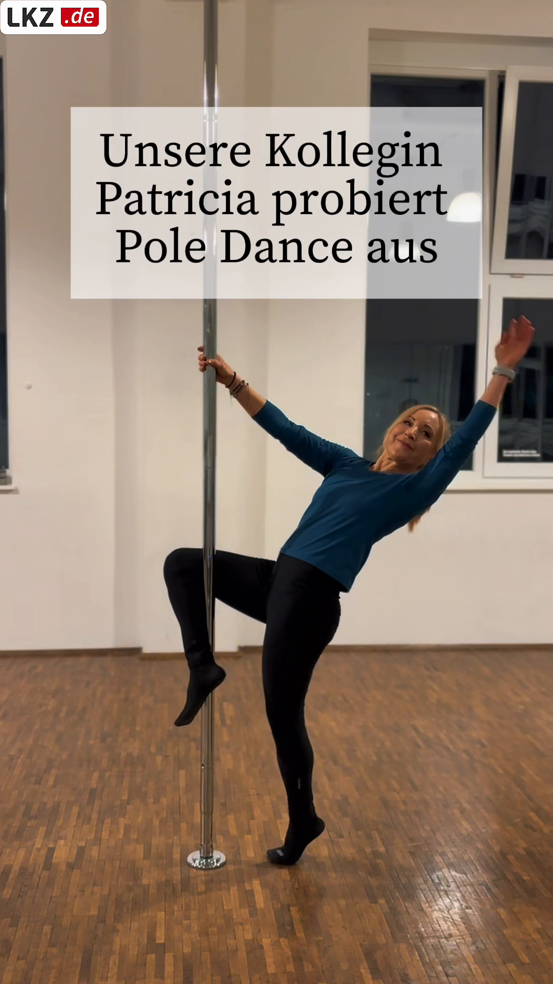 Unsere Kollegin Patricia probiert Pole Dance aus