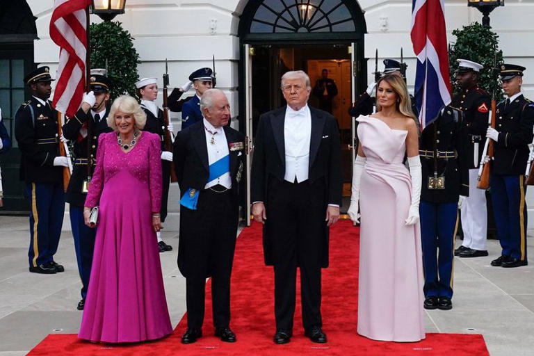 Melania Trump 'breaks royal protocol' with 'lingering touch' on King ...