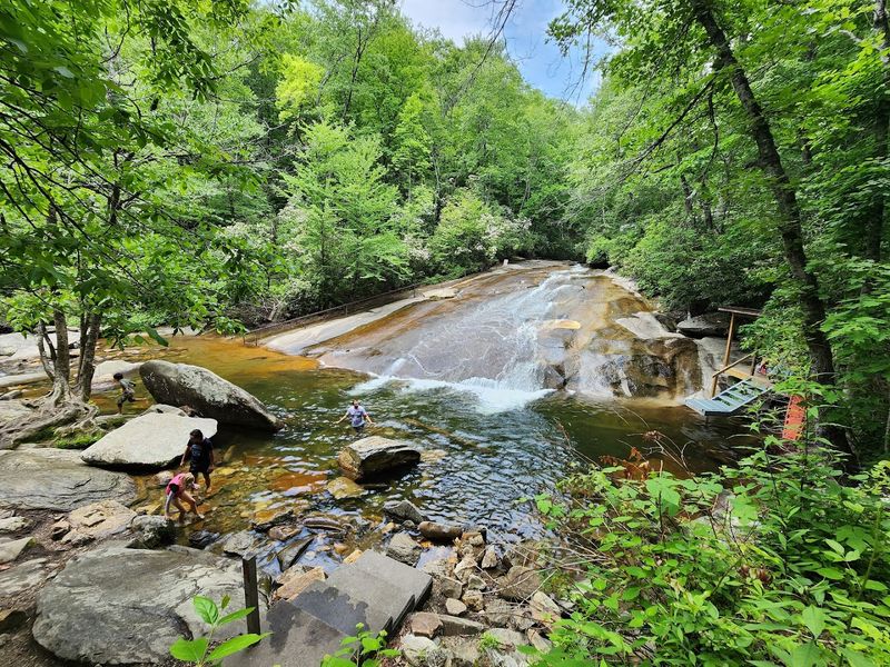 This breathtaking North Carolina waterfall is a natural water slide ...