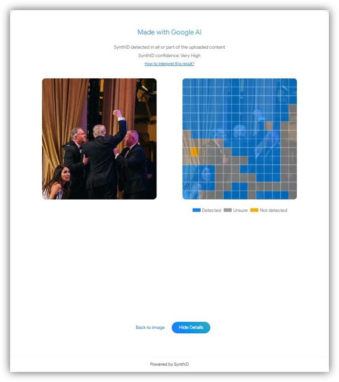 Image of Trump pumping fist at US press gala is AI-generated