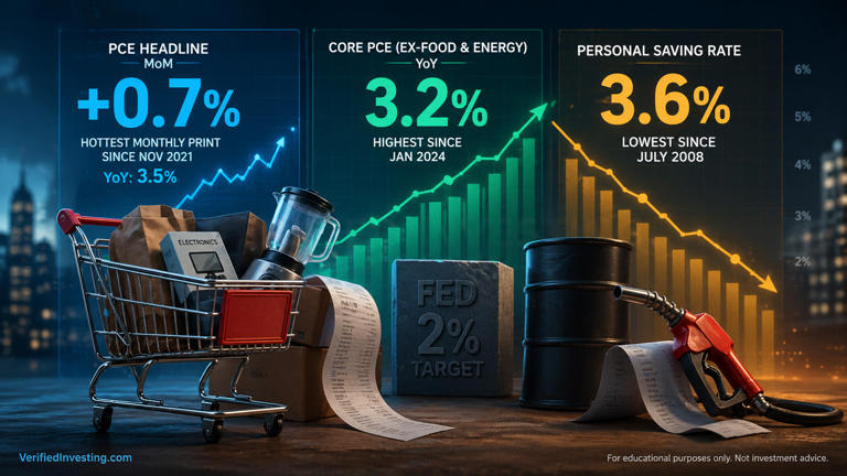 PCE March 2026: Headline inflation spikes 0.7% as saving rate hits ...