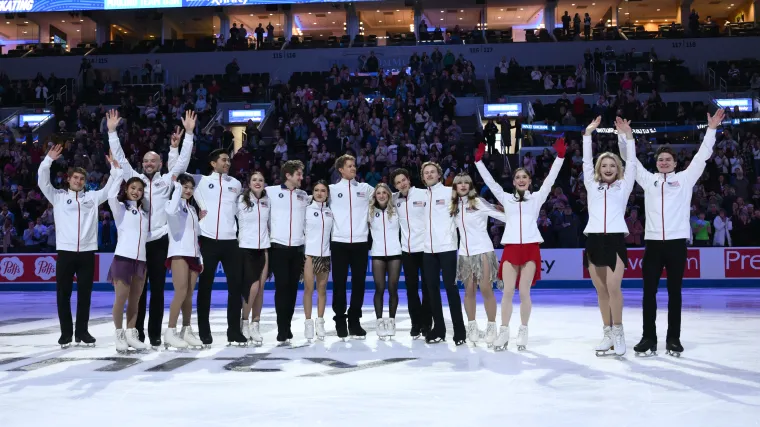 Watch US Olympic figure skating team's disastrous first pitch effort in ...