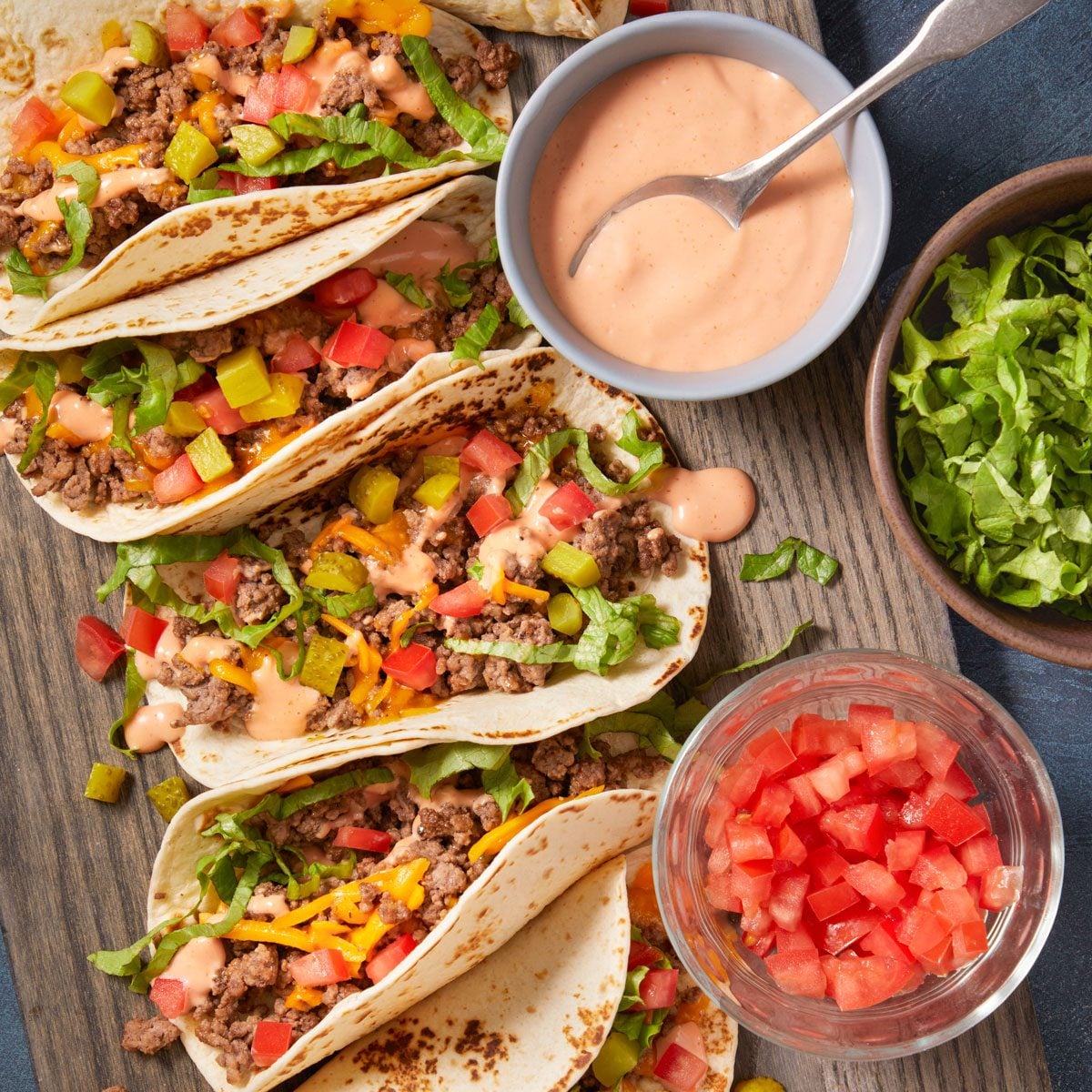 Cheeseburger tacos