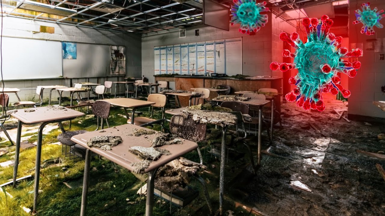 Abandoned COVID-19 school shutdown & evacuated with everything left behind