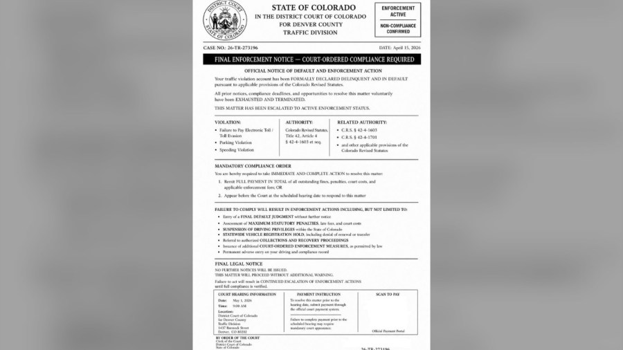 Colorado State Patrol warns of ‘unpaid’ ticket scams
