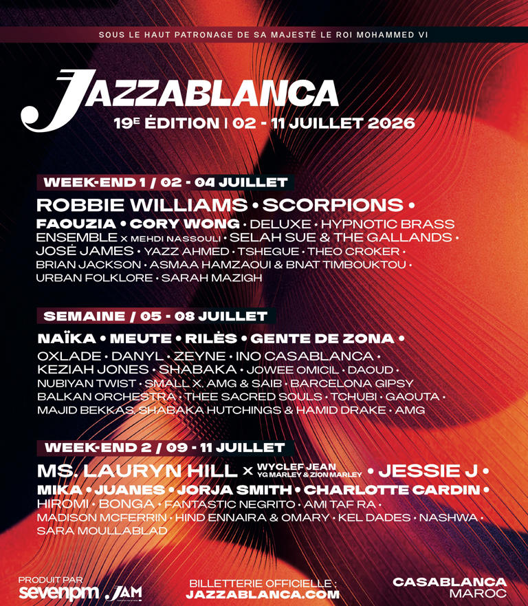 Jazzablanca 2026 brings world music icons to Casablanca for a 10-day ...