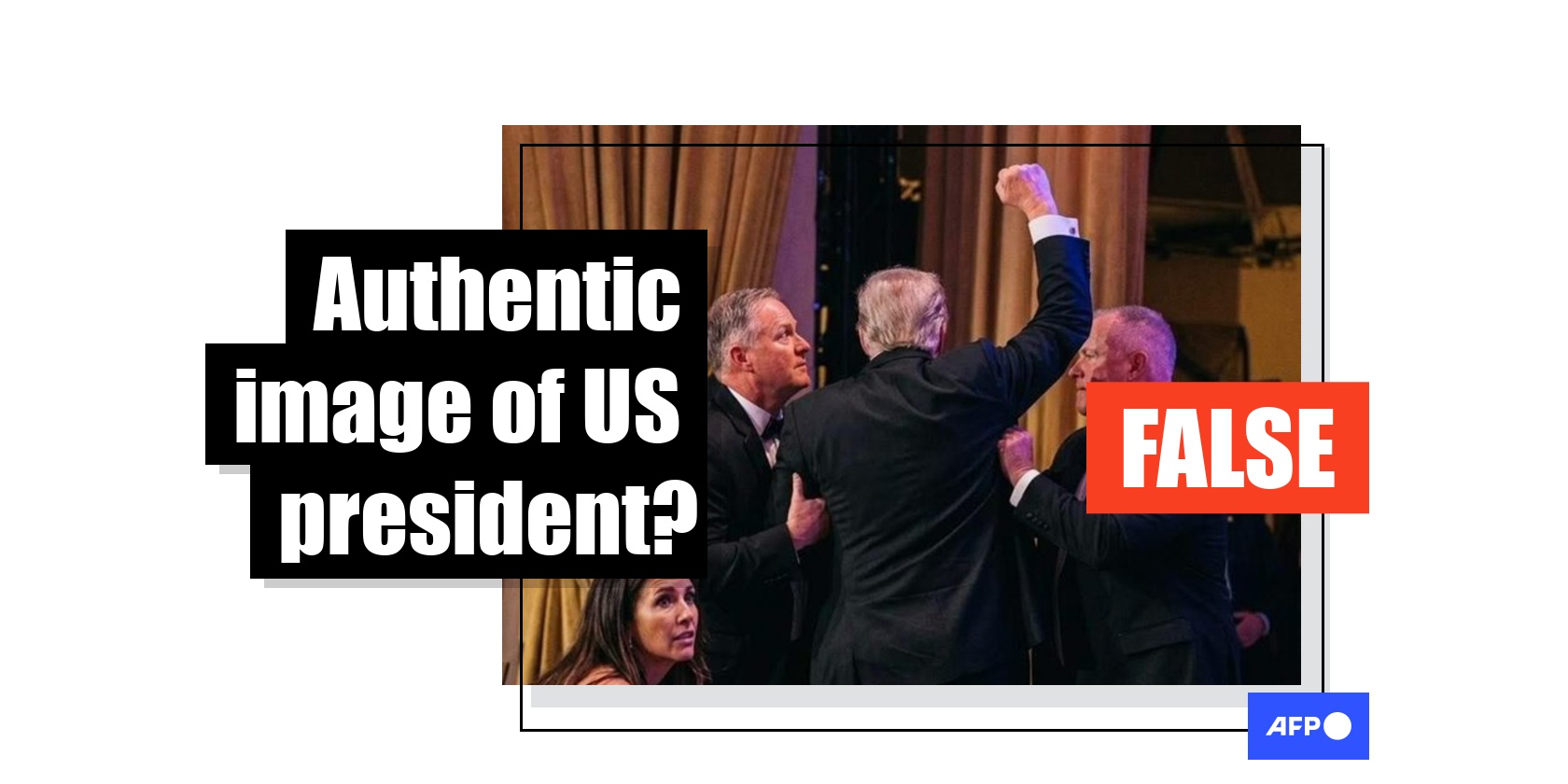 Image of Trump pumping fist at US press gala is AI-generated