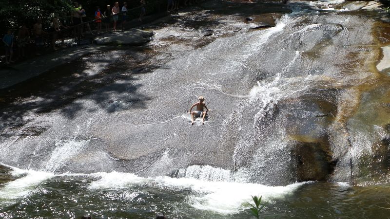 This breathtaking North Carolina waterfall is a natural water slide ...