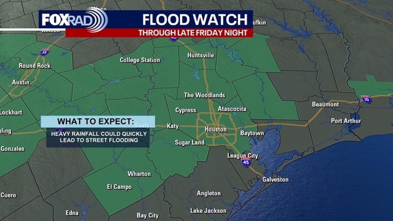 Flood watch issued for Greater Houston starting early Friday