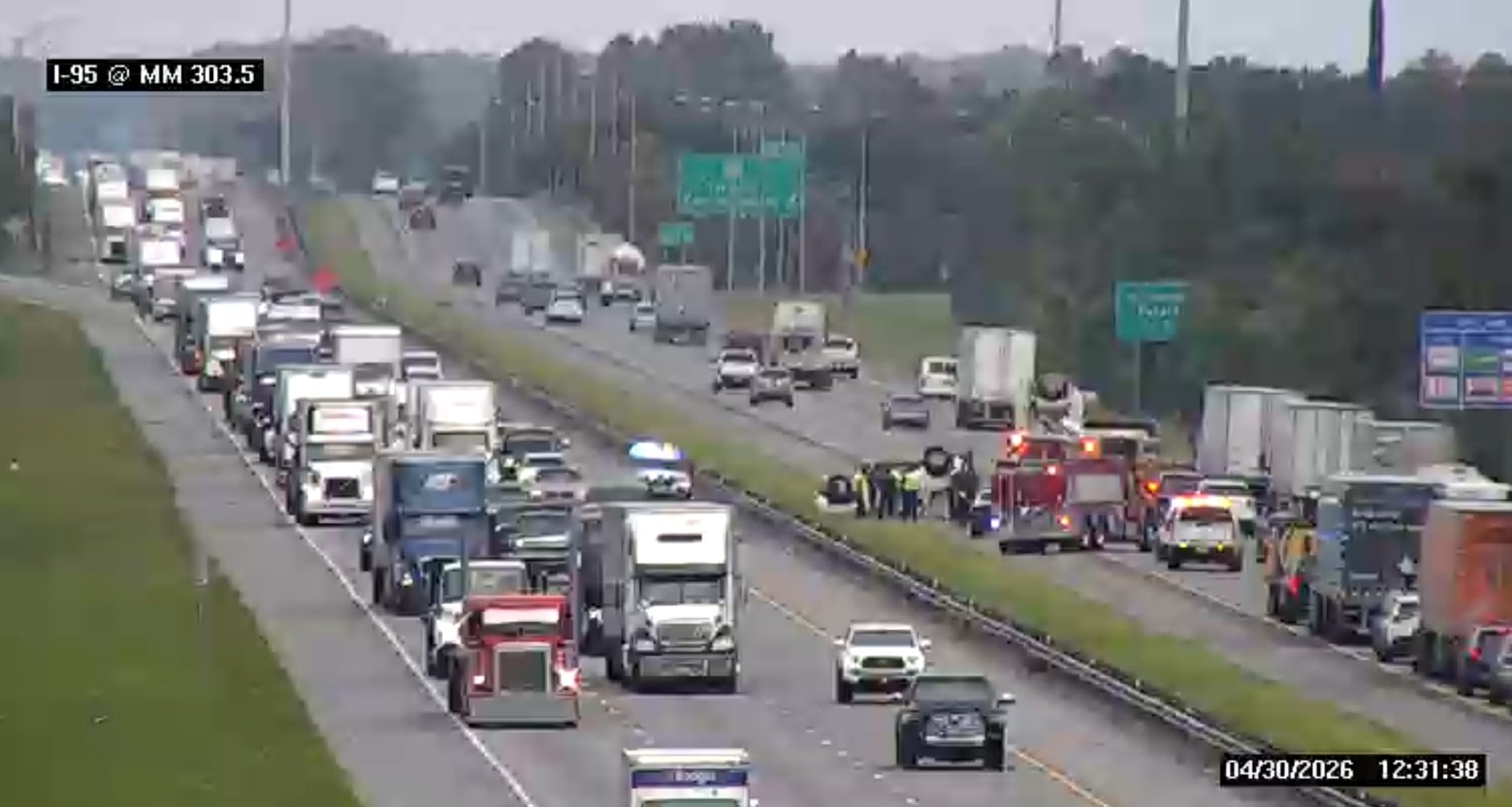 Traffic alert: Crash slows traffic on I-95 North near Crescent Beach exit