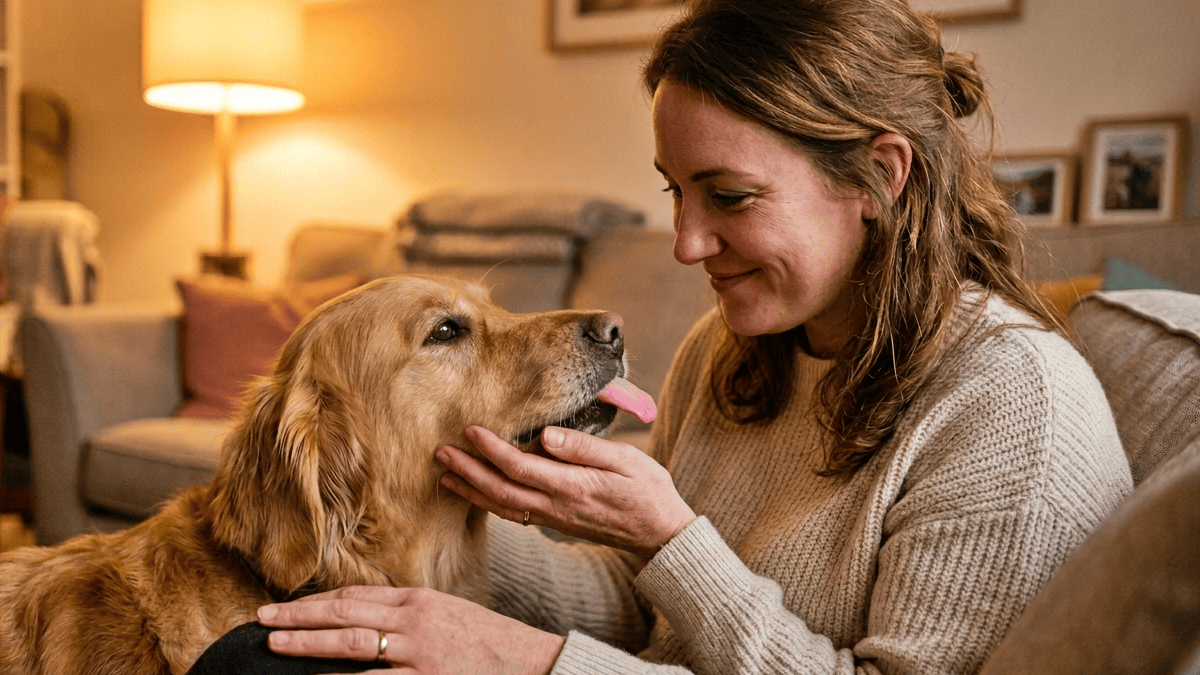 If your dog licks you a lot, here's what it could really mean ...