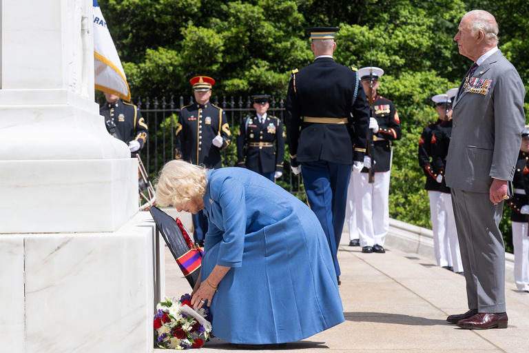 Union Jack flag flown upside down during King Charles and Queen Camilla ...