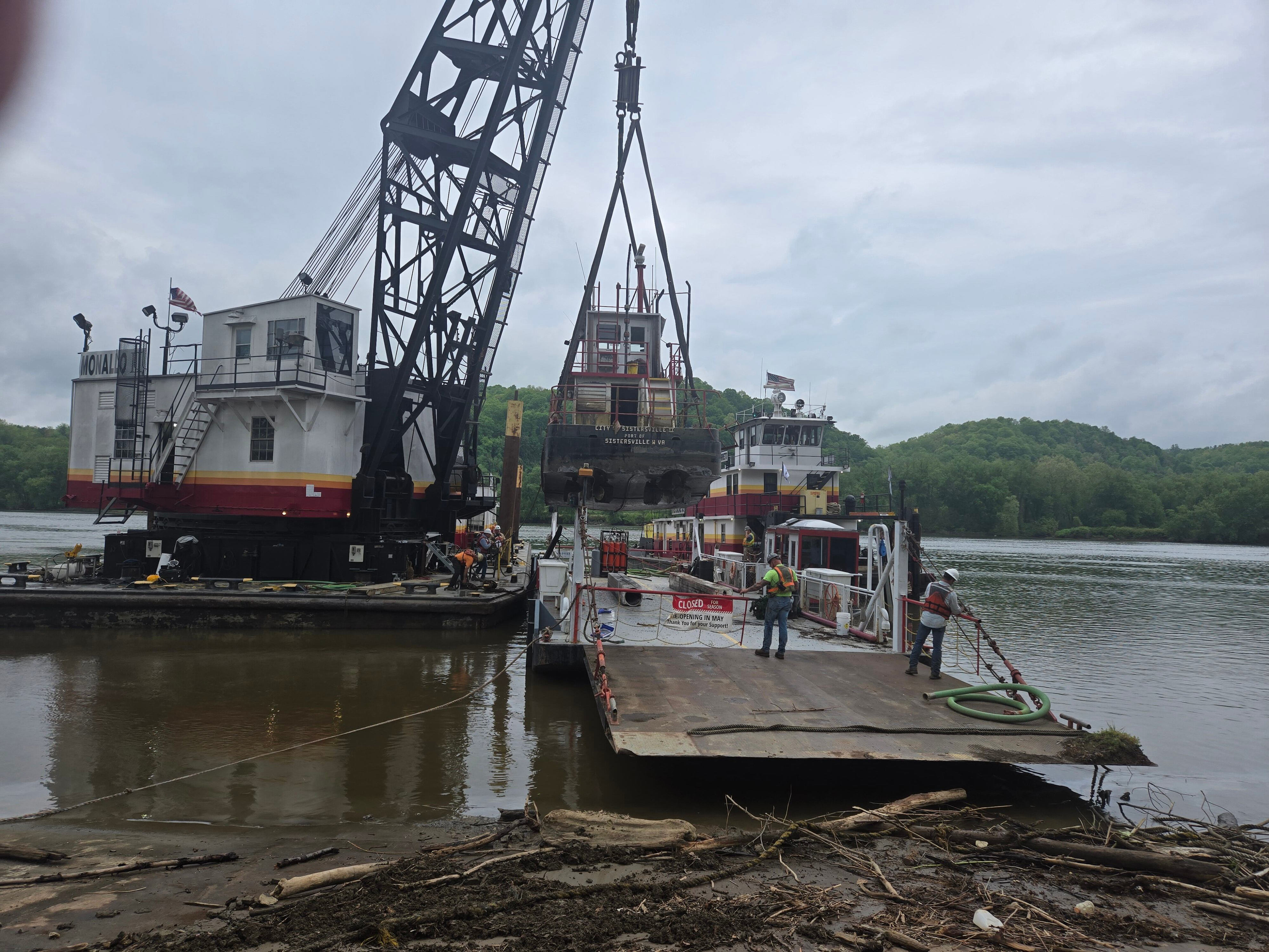 Sistersville Ferry deemed unrepairable by insurance company