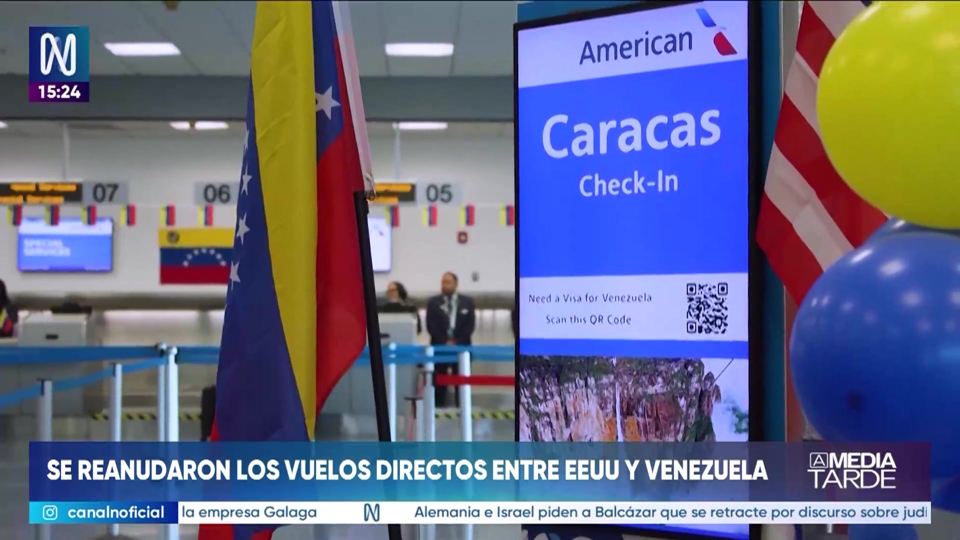 EE. UU. y Venezuela reanudan vuelos directos tras siete años